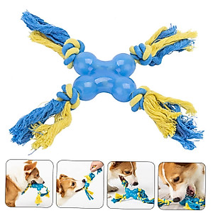 Housoutil Dog Bite Toy Pet Dog Chew Toy Dog Rope Dog Chewing Rope Toy Pet Chew Toys Dog Fetch Toy Tug and Dog Toy Puppy Interactive Toys Stuffed Toy Soft Child Dental Stick Cotton Rope