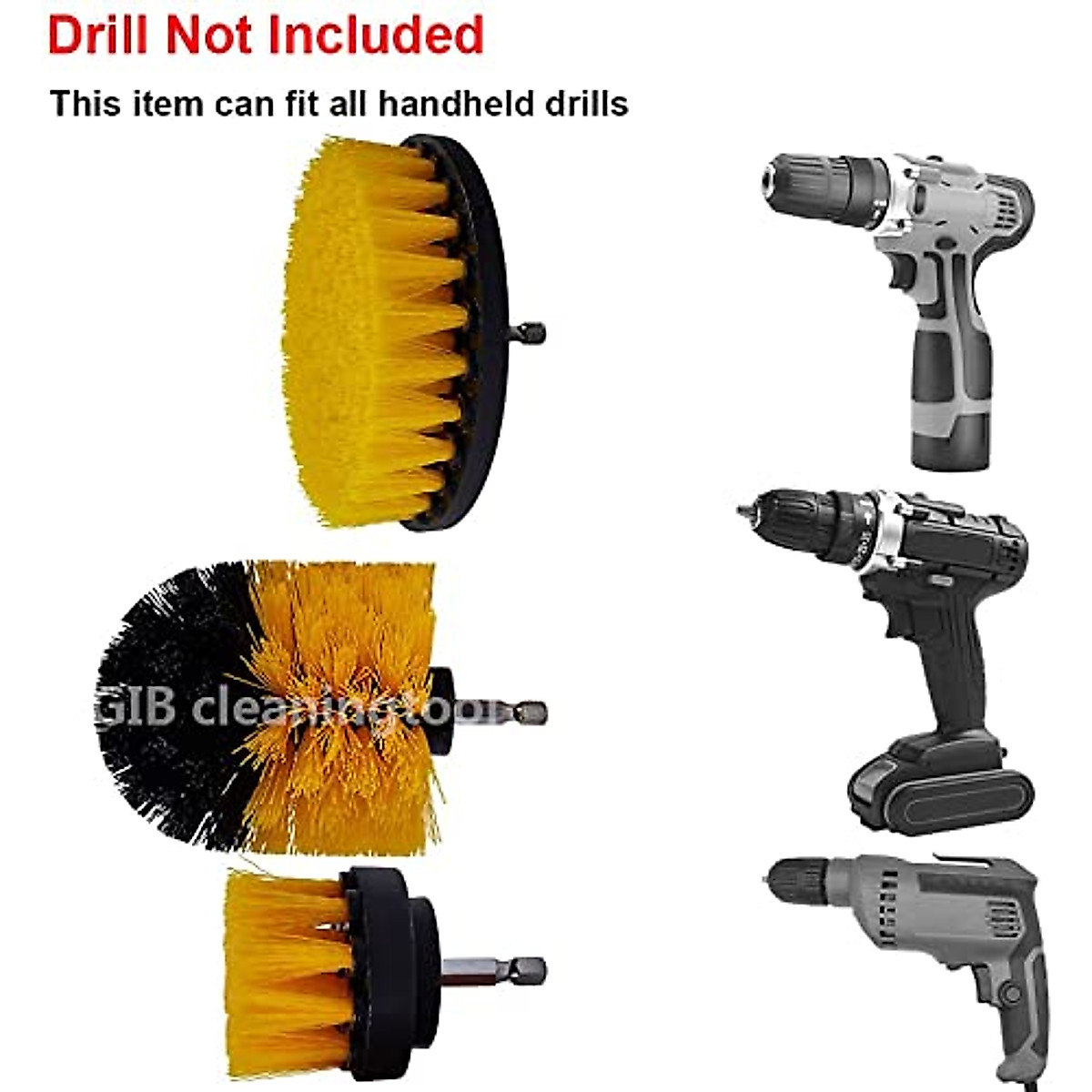 GIB cleaningtool Auto Car Detailing Kit Interior Exterior - 5 Detail Brush, 3 Wire Brush, 3 Drill Brush, 2 Car Wash Sponge,1 Cone Sponge,1 Microfiber Mitt, 1 Automotive Air Vent Brush and Cloth