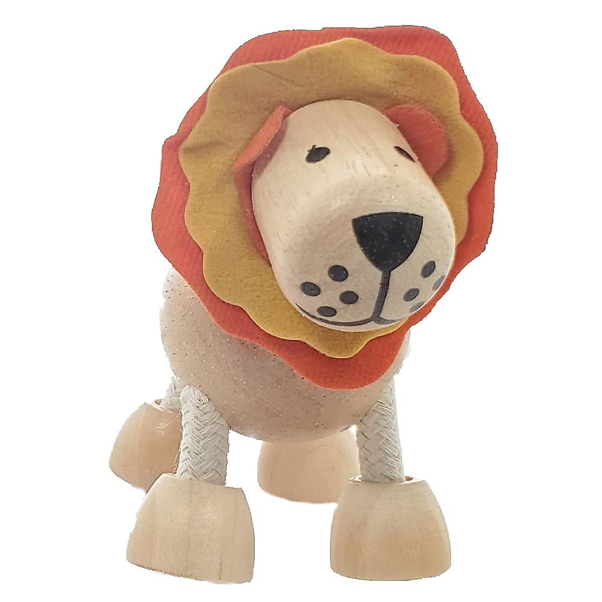 TEKOR Bendable Safari Wooden Animals (Set of 4) | Early Learning Montessori Toy for Toddlers & Kids. Includes a Lion, Alligator, Rhino, Giraffe. Smooth Wood, Bendable Legs, Child Friendly.