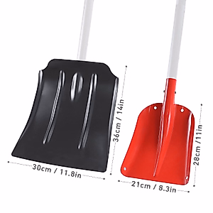 COFIT 47" Retractable Snow Shovel, Bigger Shovel Spade Aluminium Alloy Snow Sand Mud Removal Tool for Car Outdoor Camping and Garden, Detachable Four-Piece Construction, Black