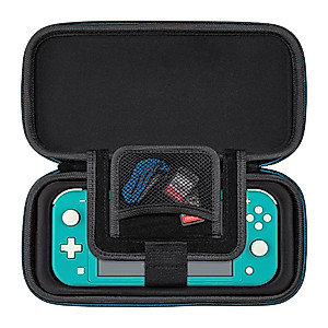 PDP Gaming Officially Licensed Nintendo Switch Slim Deluxe Travel Case - Switch OLED Protective Carrying Case and 14 game holder - Hardshell Protection - Protective Vegan Leather - (Mario Blue / Red)