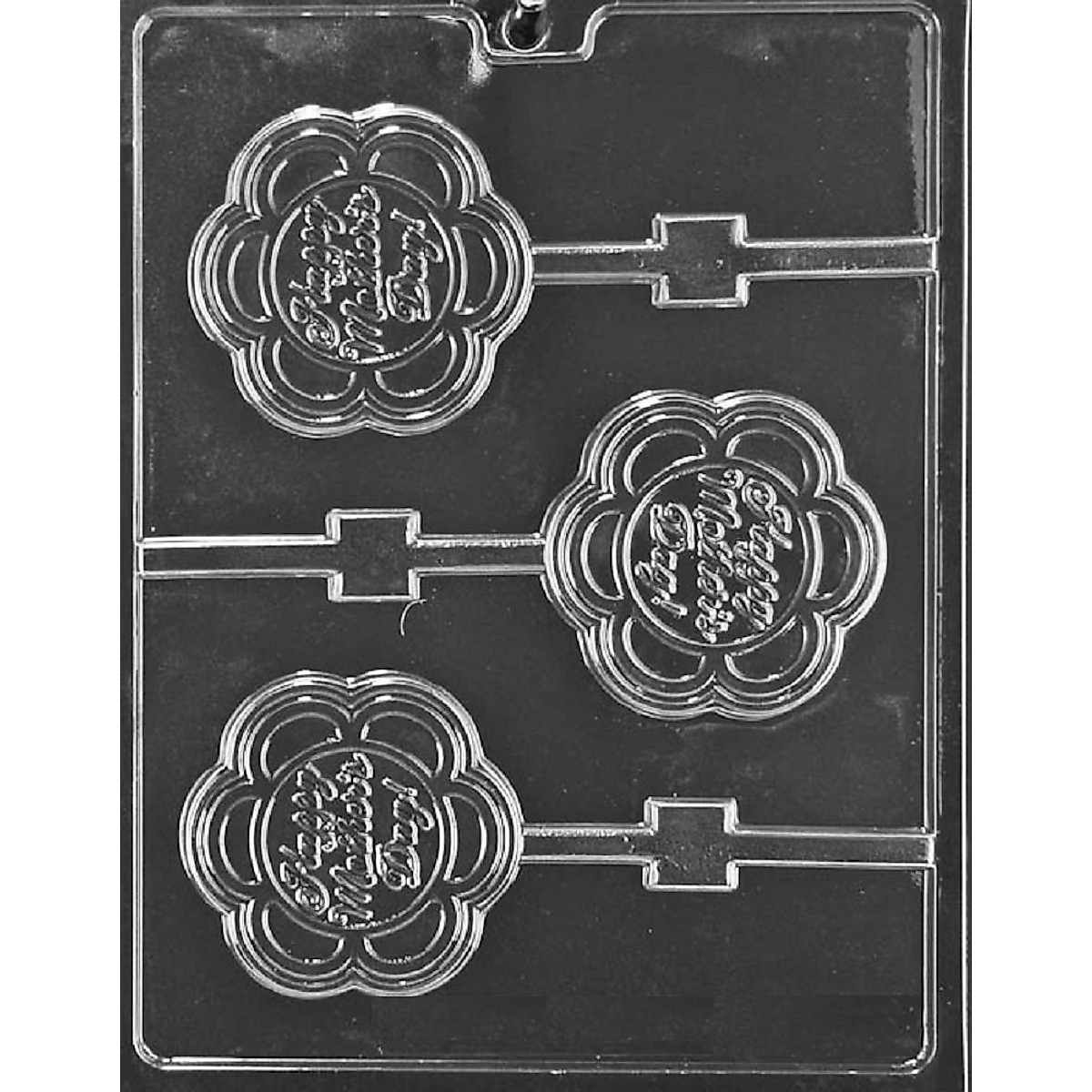 Grandmama's Goodies D114 Happy Mother's Day Lollipop Chocolate Candy Soap Mold with Exclusive Molding Instructions