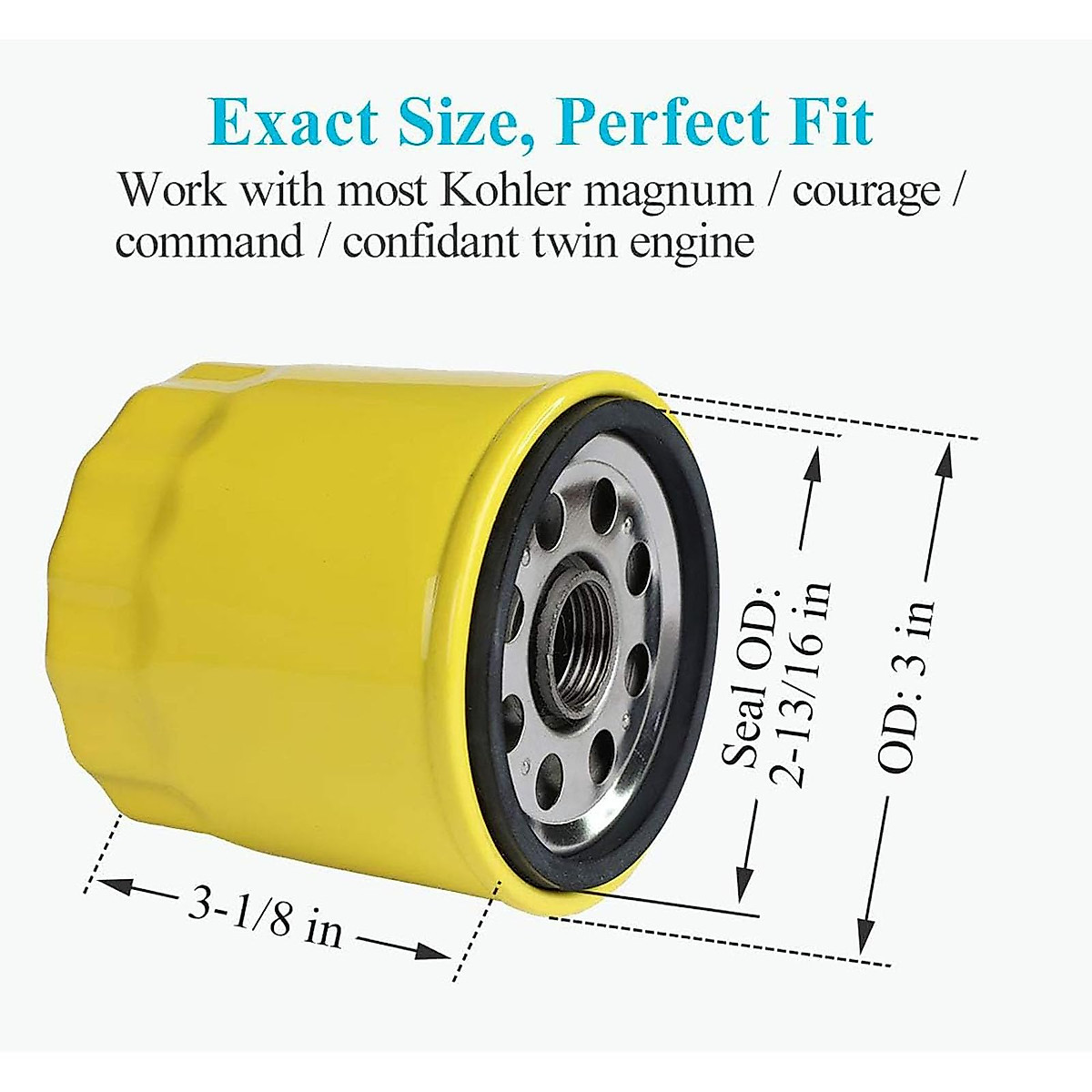 Drblawi Compatible with 4 Pack 52 050 02-S Oil Filter Filter Extra Capacity for CH11 - CH15, CV11 - CV22, M18 - M20, MV16 - MV20 Fits Kohler Engine, Professional 52 050 02 5205002S 52 050 02-S1