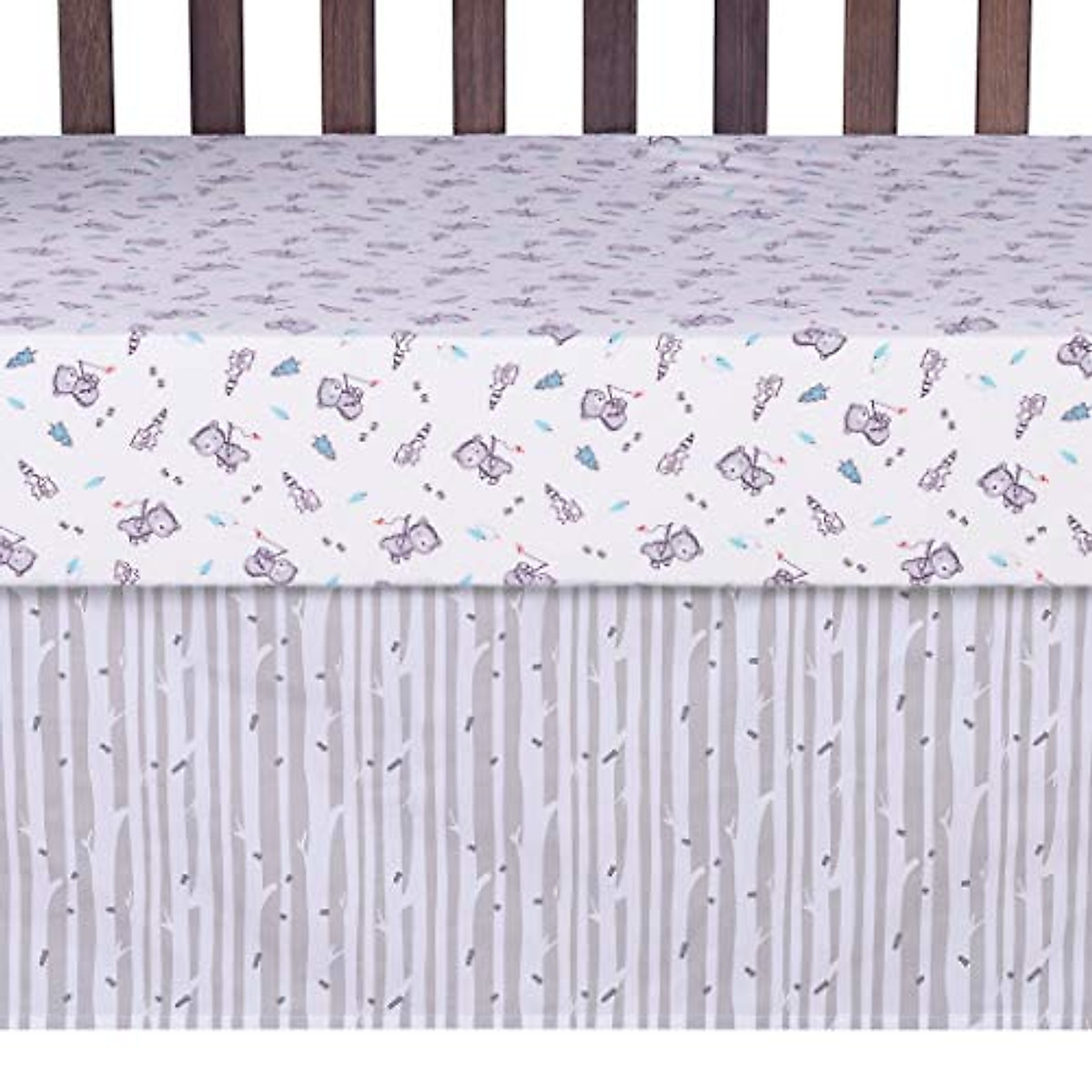 Trend Lab Gone Fishing 3 Piece Crib Bedding Set, Gender-Neutral Color Palette, Includes Quilt, Fitted Crib Sheet and Skirt