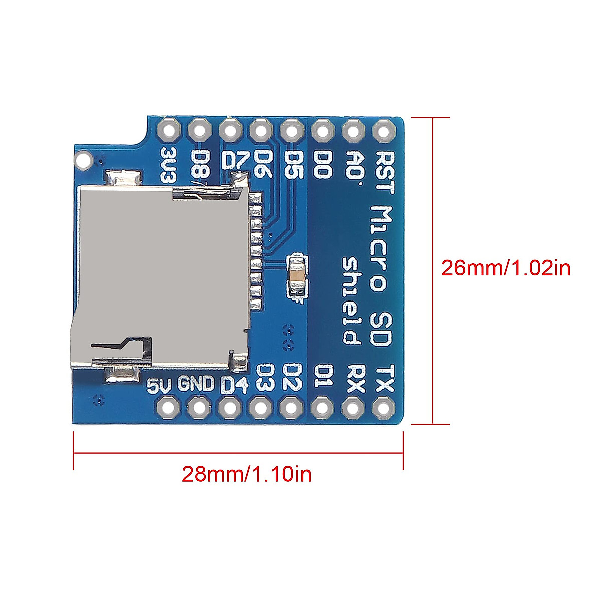 ACEIRMC 10pcs Micro SD Card Shield D1 Mini TF WiFi ESP8266 Compatible for WeMos D1 Mini TF Card Module