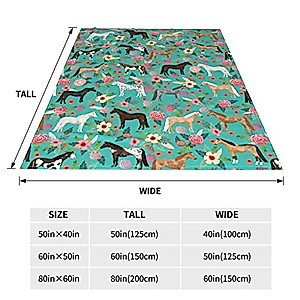 Horse Blanket Gifts for Girls Women Super Soft Luxury Flannel Throw Blankets Christmas Birthday Gift for Bedroom Sofa Couch