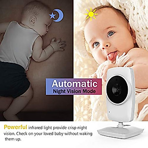 IKQIEOR Baby Monitor with Camera and Audio, 3.2" 720 HD LCD Screen Video Baby Monitor,1000ft Long Range Baby Monitor No WiFi No App,2-Way Talk,Night Vision,Temperature Monitoring,2 X Zoom, Lullabies