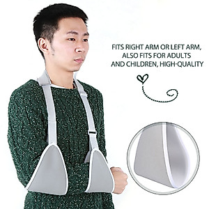 Arm Sling, Adjustable Shoulder Arm Swathe Brace for Men or Women Kid, Elbow Reinforced Immobilizer for Broken Forearm, Wrist, Elbow, Shoulder Injury, Fracture, Sprain