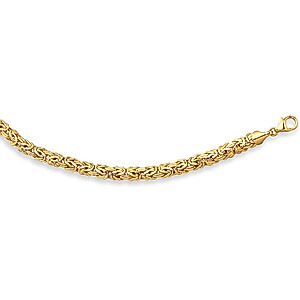 MCS Jewelry 14K Yellow Gold Byzantine Bracelet 6mm (Length: 7.25")