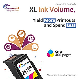 ColoWorld Remanufactured Ink Cartridge Replacement for Canon 241 CL-241XL for Pixma MG3620 MG3600 MX452 MG2120 MG3520 MX472 MG3220 MX432 MG2220 MX512 MG3122 MG3222 MG3120 Printer (1 Color)