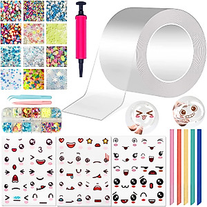 YIXIPAZH Nano Tape Bubble kit for Kids Balloons Nano Tape Bubbles kit Nano Bubble Tape Nano Tape kit Nano Tape Squishy kit bloonies Plastic Bubbles White Balloons Bulk Bubbles for Kids