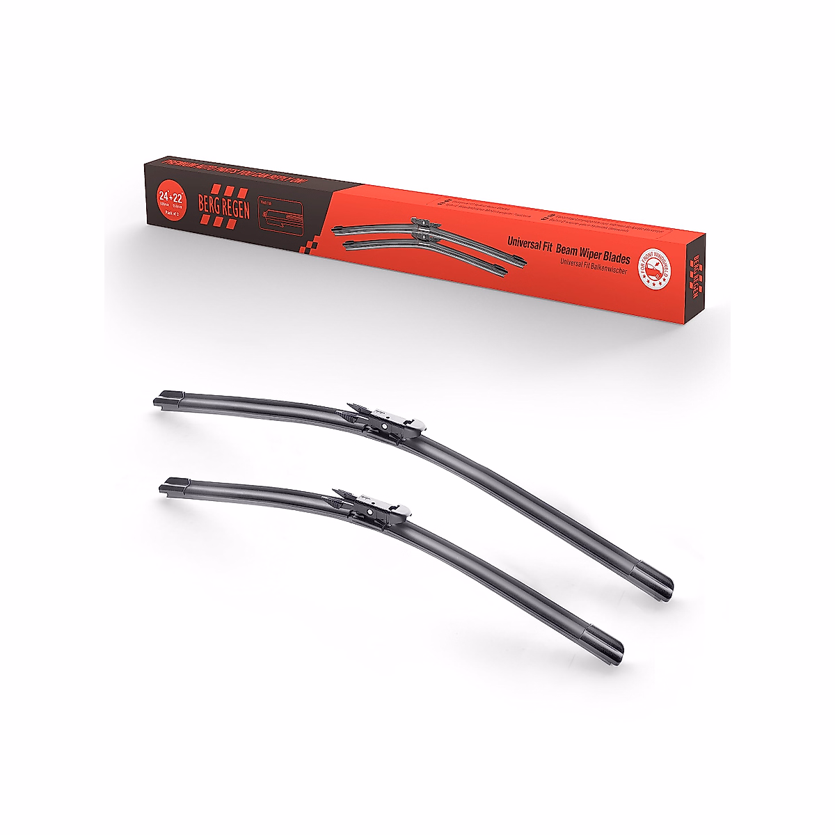 24"/22" Windshield Wiper Blades Fit for Volvo XC90 2015-2005 /XC70 2007-2005/ S60 2009-2005 S80 2006-2004/V70 2007-2005+More Cars Pinch Tab-Set of 2