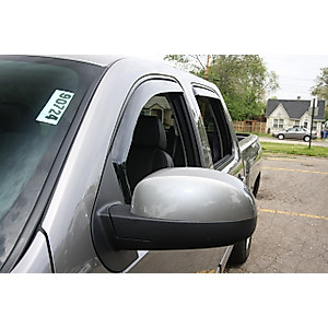 Westin Wade 72-69493 in-Channel Wind Deflectors, Smoke Tint, (4-Piece Set), Black