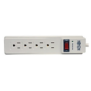 Tripp Lite 4 Outlet Surge Protector Power Strip, 4ft Cord, 1,000 Insurance (TLP404)