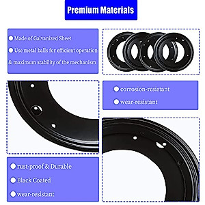 High-PQ 4 Packs 12'' Lazy Susan Hardware, 5/16''Thick Turntable Bearing Swivel Pate for 360° Rotating Table, Book Case, Serving Tray, Corner Shelves, Kitchen, DVD Tower, Shoe Rack, Black