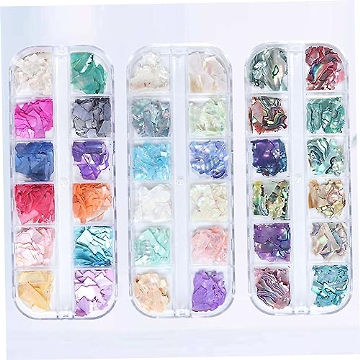 FOMIYES 9 Boxes Nail Glitter Flakes Nail Art Sticker Nail Encapsulation Accessories Manicure Stickers Manicure Accessories Nail Drill bits Nail Stamper Nail Gel Flake 3D Carapace Charm