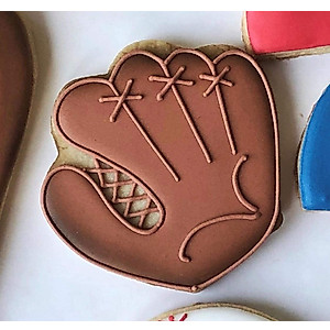 Baseball Cookie Cutters 3-Pc. Set Made in the USA by Ann Clark, Baseball Glove, Baseball Hat, Baseball