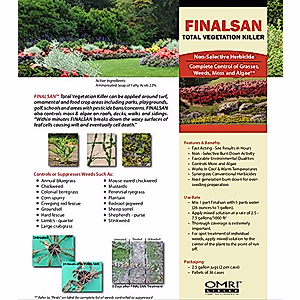 Finalsan Organic Herbicide Total Vegetation and Weed Killer Concentrate Roundup Glyphosate Alternative