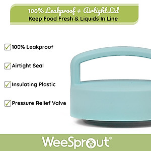 WeeSprout Insulated Stainless Steel Lunch Thermos, Soup Thermos for Hot & Cold Foods, 12 oz Food Jar for Kids, Kid-Friendly Handle, Leakproof Food Container, Termos Para Comida Caliente