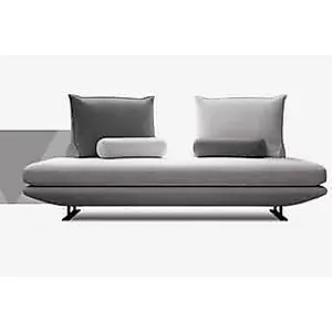 Generic Reclinable L-Shaped Sofa Bed with Wooden Legs Gray, 78.74*34.64*43.3in, Grey