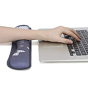 RICHEN Keyboard Wrist Rest and Mouse Pad with Wrist Support, Memory Foam Set for Computer/Laptop/Mac,Gaming and Office, Durable & Comfortable & Lightweight for Easy Typing & Pain Relief (Cute Cat)
