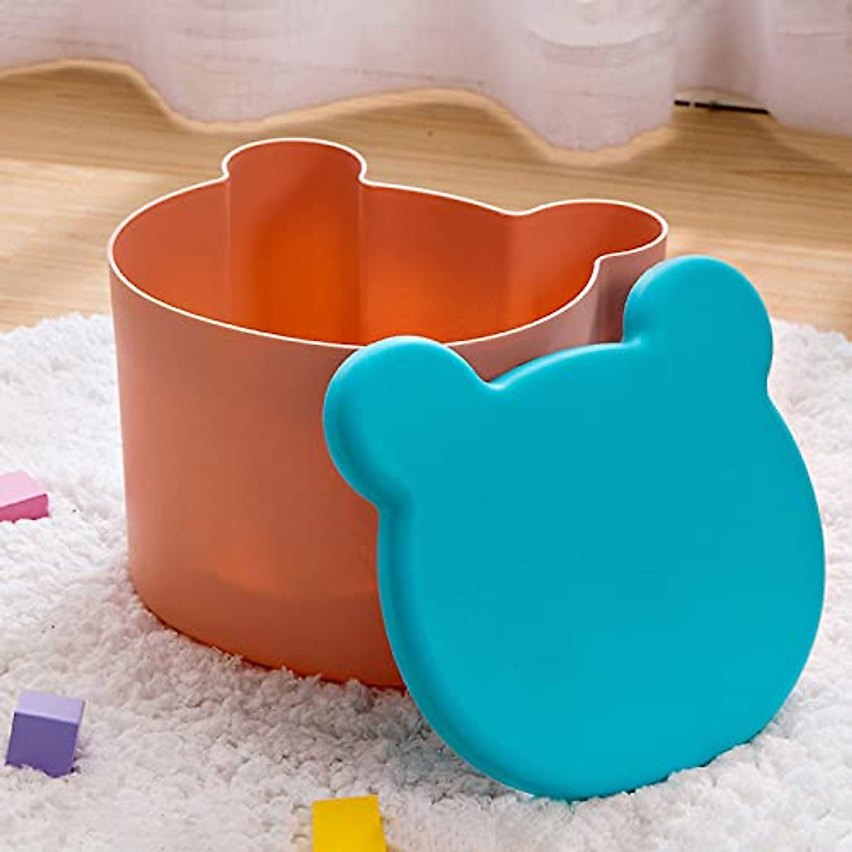 Multipurpose Stool Small Storage Box Storage Stool Household Closet Folding Storage Basket Storage Footstool for Toys Organizer Storage Stool Creative Stool