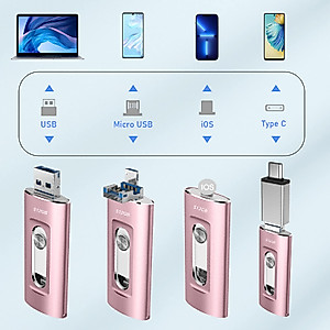 Photo Stick 512GB for Phone, USB Memory Stick External Storage Thumb Drive Photo Stick Compatible with Phone, Pad, Android, PC and More Devices