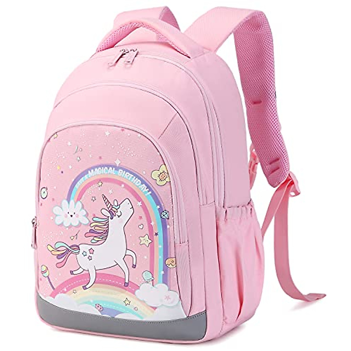 Abshoo Cute Kids Backpack For Girls Kindergarten Elementary Unicorn School Backpacks With Chest Strap (Unicorn Pink)