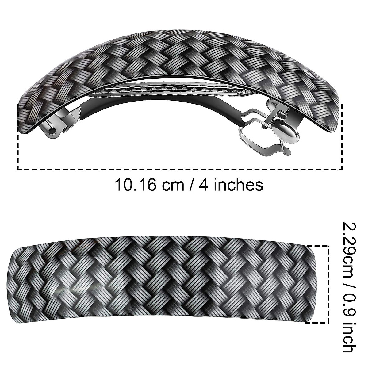 Elcoho 6 Pack Retro Large Hair Barrettes Simple Automatic Hair Clip French Clip Barrettes for Women Ladies, 6 Colors (Colors D)