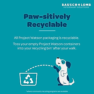Project Watson Eye Wash for Dogs, Gentle pH Balanced Formula to Help Reduce Risk of Infection, Help Remove Tear Stains & Support Eye Health, Fragrance Free, 4 Fl Oz