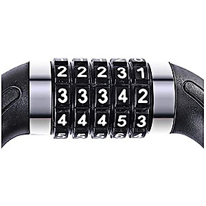 VIGAT Bicycle Lock, Anti-Theft Mountain Bike Combination Lock, Portable Bicycle Riding Accessories for Bicycles, Motorcycles, Gates(Size:1.8m)