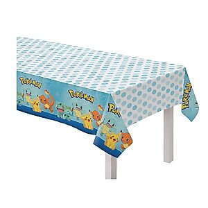 Amscan Pokemon Design Plastic Table Cover - 52' x 96' | Multicolor | 1 Pc