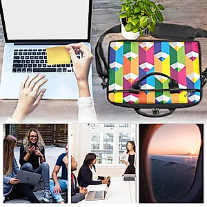 Stationery Colorful Laptop Computer Bag Waterproof Shoulder Messenger Bag 13-15 inch Durable Laptop Tote Bag with Shoulder Strap Handle Lightweight Crossbody Briefcase