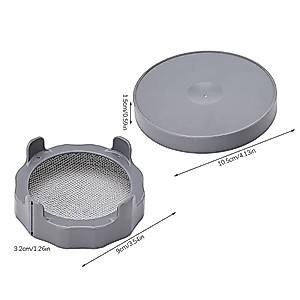 Coolpala 4pcs Sprouting Lids With Stainless Steel Screen, 86mm Plastic Sprout Lid for Wide Mouth Mason Jars Growing Bean Sprouts, Alfalfa, Salad Sprouts