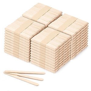 VEIDIA 2000 Pcs 4.5' Wooden Craft Sticks, Ice Cream Sticks,Natural Wood Popsicle Stick for Waxing, DIY Wood Crafts, Hair Removal and Waxing Supplies, Paint Stirrer, Art Projects and Ice Pop Sticks