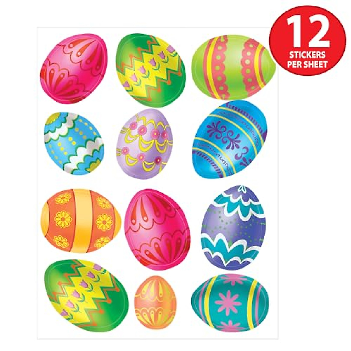 Color Bright Easter Egg Stickers