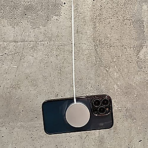 Threehundred for iPhone 13 Pro Case Magnetic Clear with Camera Lens Protector Full Protection MagSafe Electroplated Silicone Dust-Proof Net Shockproof Protective Case Cover 6.1 Inch - Black