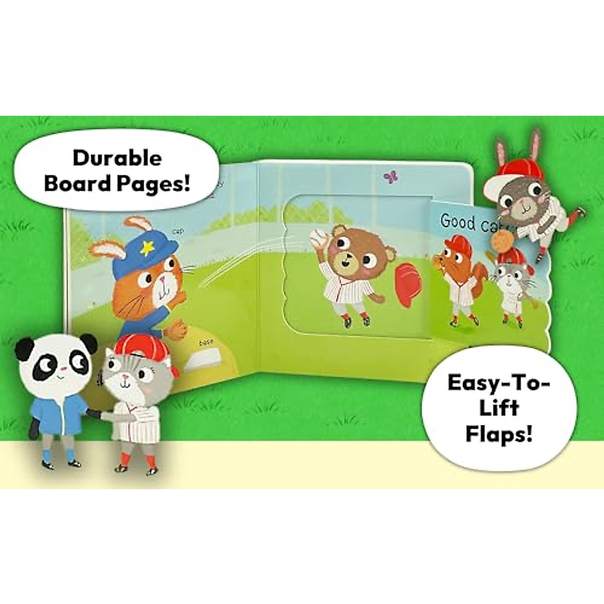 Let's Play Baseball! A Lift-a-Flap Board Book for Babies and Toddlers