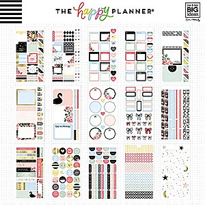 me & my BIG ideas Sticker Value Pack - The Happy Planner Scrapbooking Supplies - Simply Lovely Theme - Multi-Color & Gold Foil - Great for Projects & Albums - 30 Sheets, 813 Stickers Total