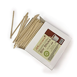 Makerstep 1000 Birch Wood Coffee Stirrers, 7 Inch Coffee Stir Sticks, Eco-friendly, Sturdy Wooden Sticks. Splinter Free, Round End. For Tea, Beverage, and Popsicle.
