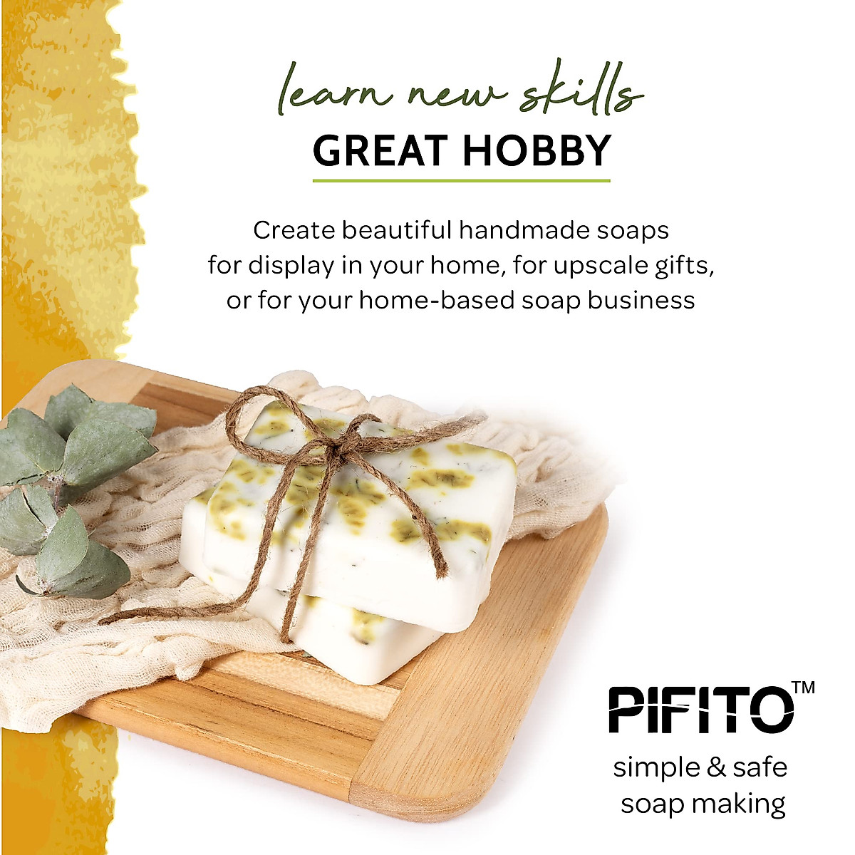 Pifito Melt and Pour Soap Base Sampler (7 lbs) │ Jojoba Oil, Sweet Almond Oil, Mango Butter, Apricot Kernel Oil, Grapeseed Oil, Oatmeal, Clear (1lb ea) │ Glycerin Soap Making Supplies