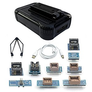 TL866II Plus USB Programmer Support 15000+ Chip with 9Pcs Adapter Socket, 1Pcs PLCC Extracteur and 1Pcs USB Cable
