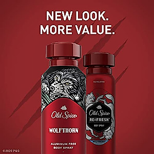 Old Spice Aluminum Free Body Spray for Men, Wolfthorn, 5.1 Oz