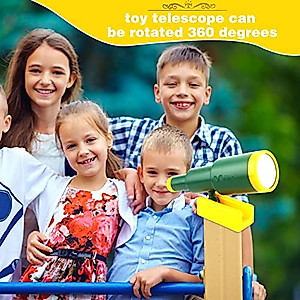 Haconba 2 Pack Swingset Telescope Toy Playground Pirate Telescope Plastic Playset Telescope for Outdoor Playhouse Treehouse Jungle Gym Accessories (Green)