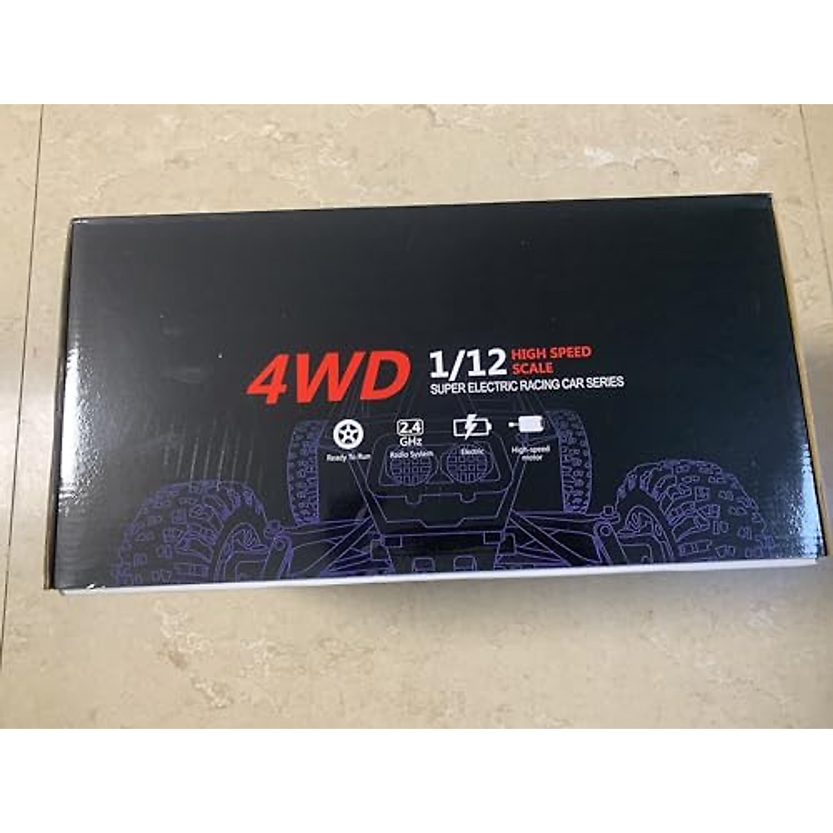 YuqiaoTime WLtoys 12427 RC Car 4WD 1/12 2.4G 50KM/H High Speed Monster Vehicle Remote Control Car RC Buggy Off-Road Car (12427 1B)