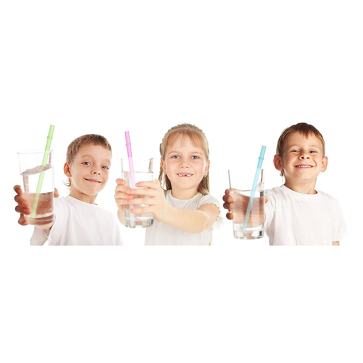 Dakoufish 12 Piece 11 Inch Reusable Plastic Thick Drinking Straws BPA Free Mason Jar Straws Plain Color (11inch,12color)