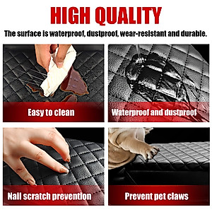 Mabett Center Console Cover for Ford Bronco Accessories 2021 2022 2023 2024 2/4-door,Prevent Dog Scratches Center Console Pad Waterproof Armrest Cover,Armrest Seat Box Cover Protector(Black)