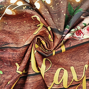 SVBright Cowgirl Birthday Backdrop for Woman 7Wx5H Western Rustic Country Wooden Plank Pink Flower Happy Birthday Baby Shower Wood Hat Retro Decoration Photography Background Banner Photo Booth Studio