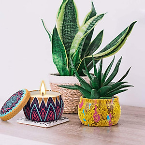 JXDLSQ Candles Gifts for Women Mom|4 Pack Candles for Home Scented|17.6 oz 120H Burn Time Soy Wax Aromatherapy Candles|Birthday Gifts Basket for Women Mothers Day Sister Best Friends Female.