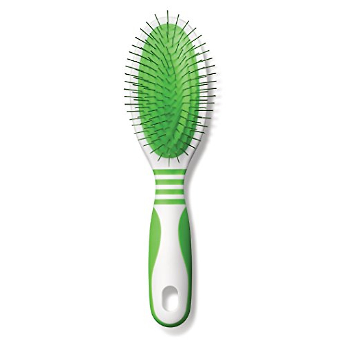 Andis 65715 Pin Brush for Medium & Long Hair Dogs - Gentle & Effective in Removing Dirt, Dust & Loose Hair - Promotes Healthy Skin & Coat - Medium, Green/white